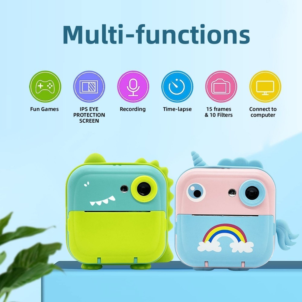 【SEMLL】Children 1080P Digital Camera Toys Instant Print for Kids ...