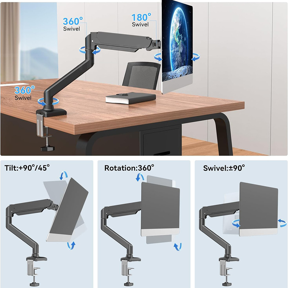 [KidsDreamMall.my] Single Monitor Arm Adjustable Gas Spring Single ...