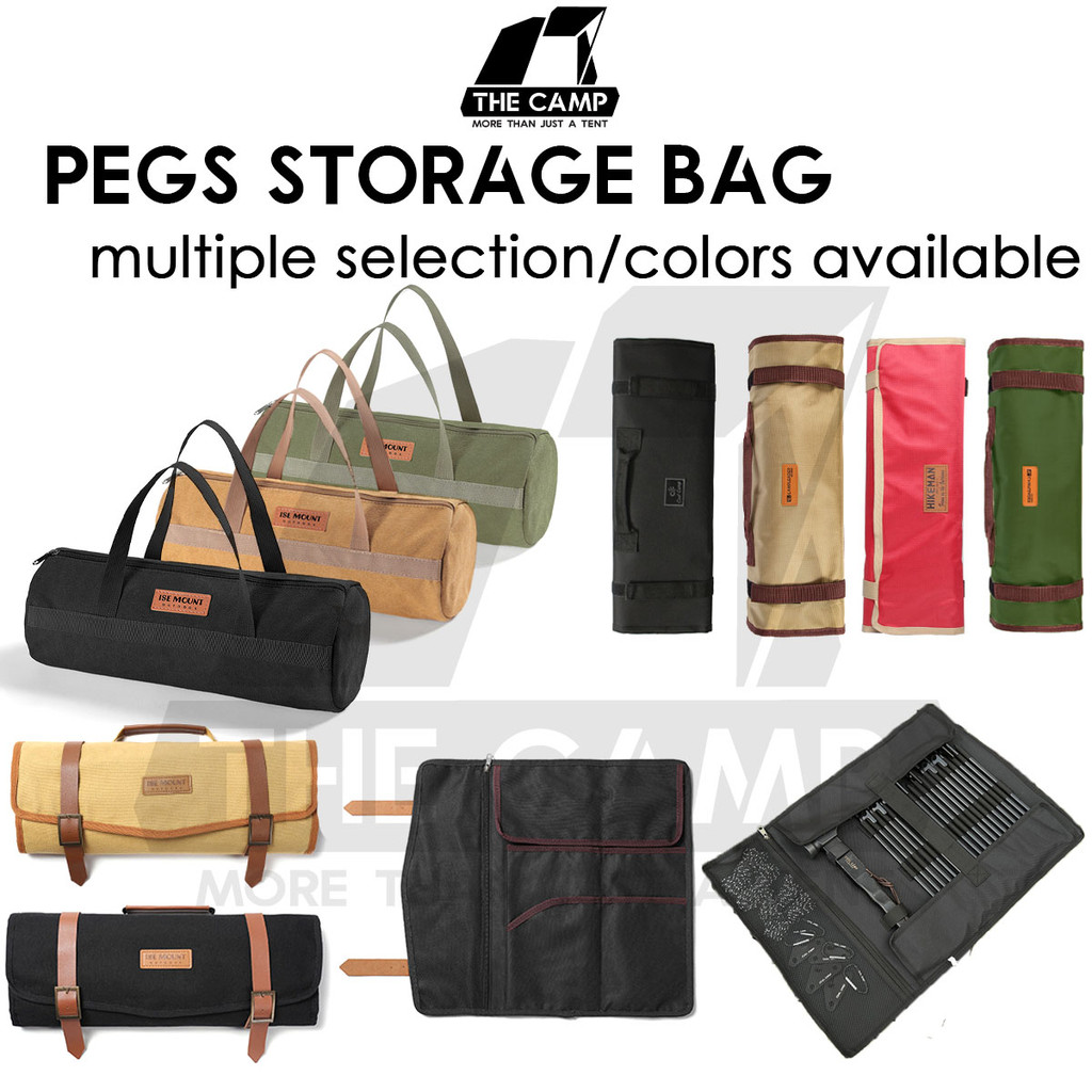 Camping Peg Storage Bag Tool Equipment Outdoor Hammer Nail Bags Tent ...