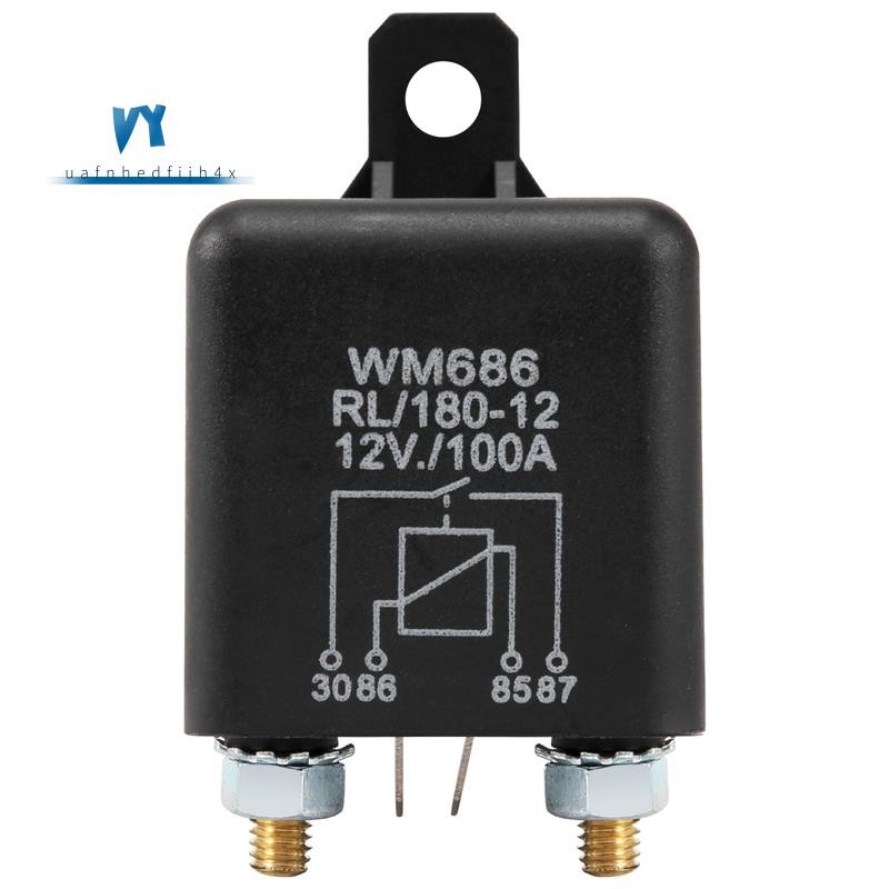 12V 100Amp 4-Pin Heavy Duty ON/OFF Switch Split Charge Relay For Auto ...