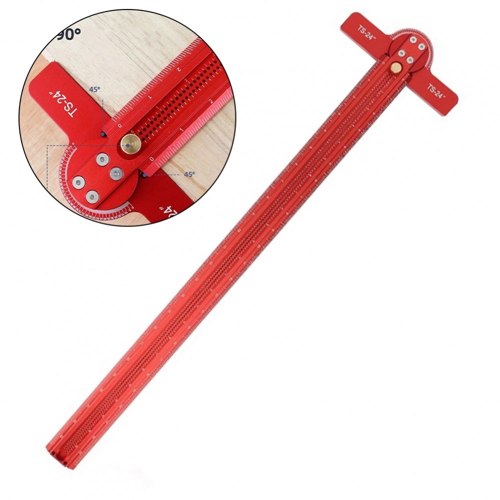 Aluminum Alloy T Square Ruler 24 Inch for Various Woodworking ...