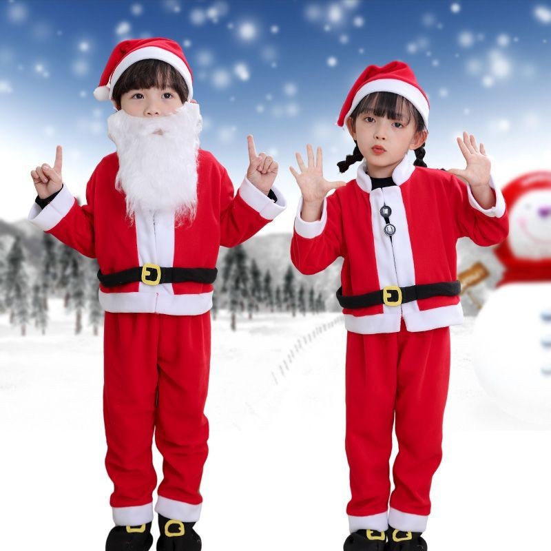 Christmas Performance Outfit for Kids Boys and Girls Santa Claus Theme ...