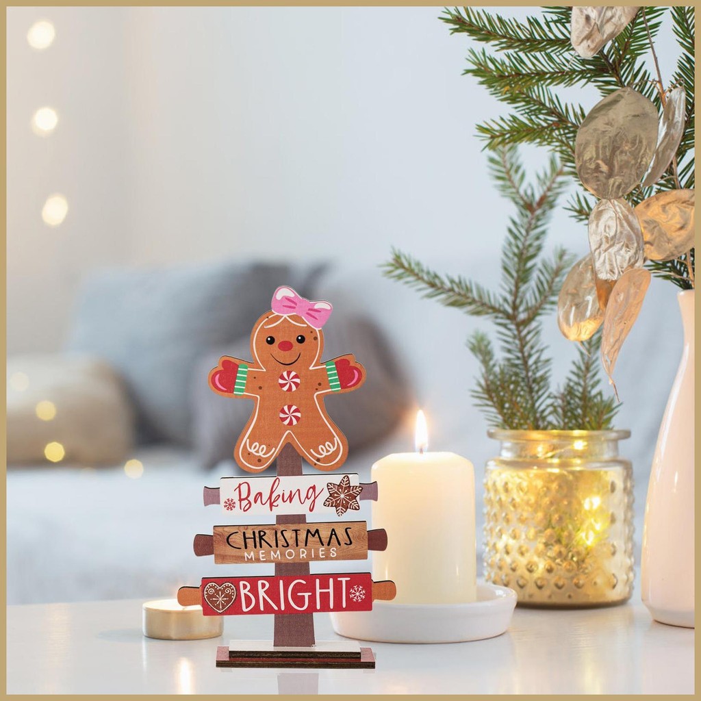 Christmas Wooden Gingerbread Signs Table Sign Crafts Wooden Christmas ...