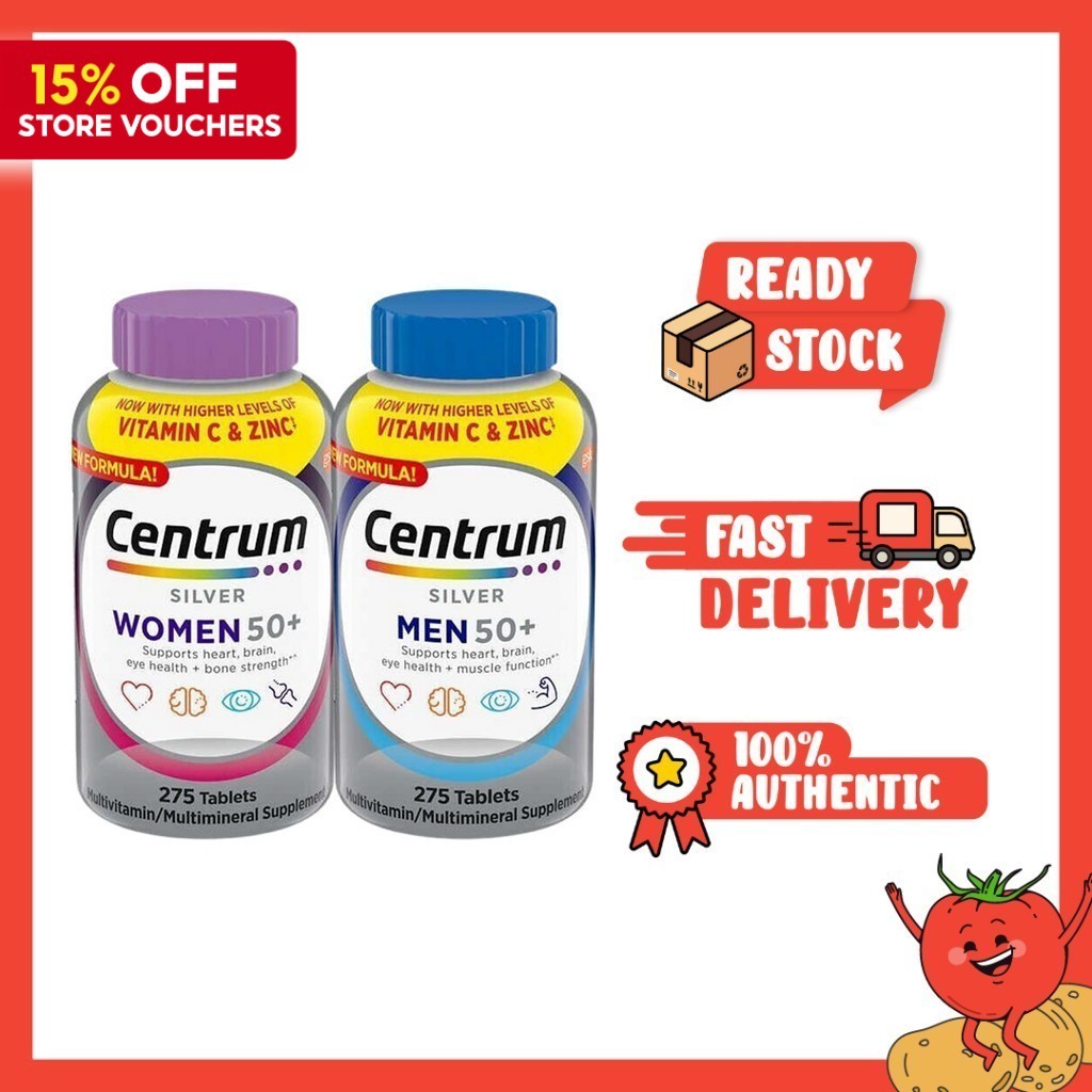 Centrum Silver 50+ 275 Tablets (Men/Women) | Shopee Malaysia