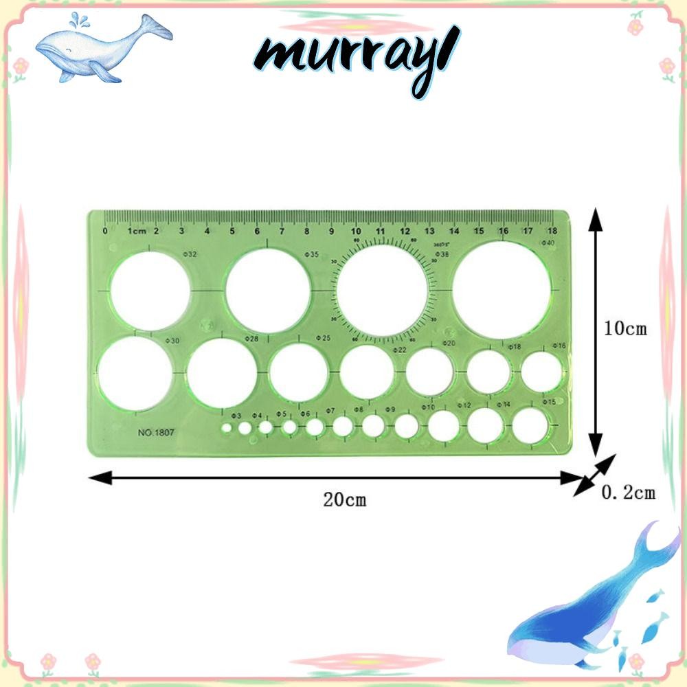 MURRAY1 Ruler, Geometric Template Technical Drawing Circle Stencil ...