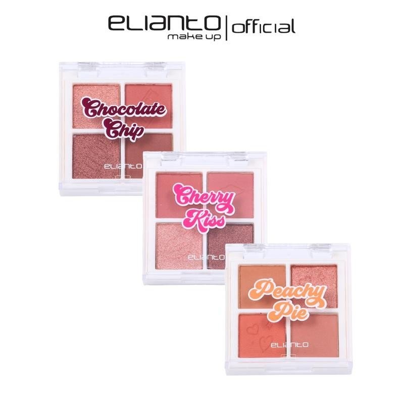 elianto Eyeshadow Palette (Chocolate Chip, Cherry Kiss, Peachy Pie ...