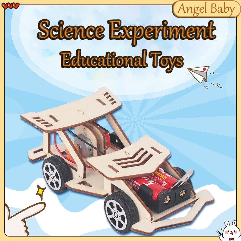 Science Educational Toy Wood DIY Electric Car Ship Robot Crab Assemble ...