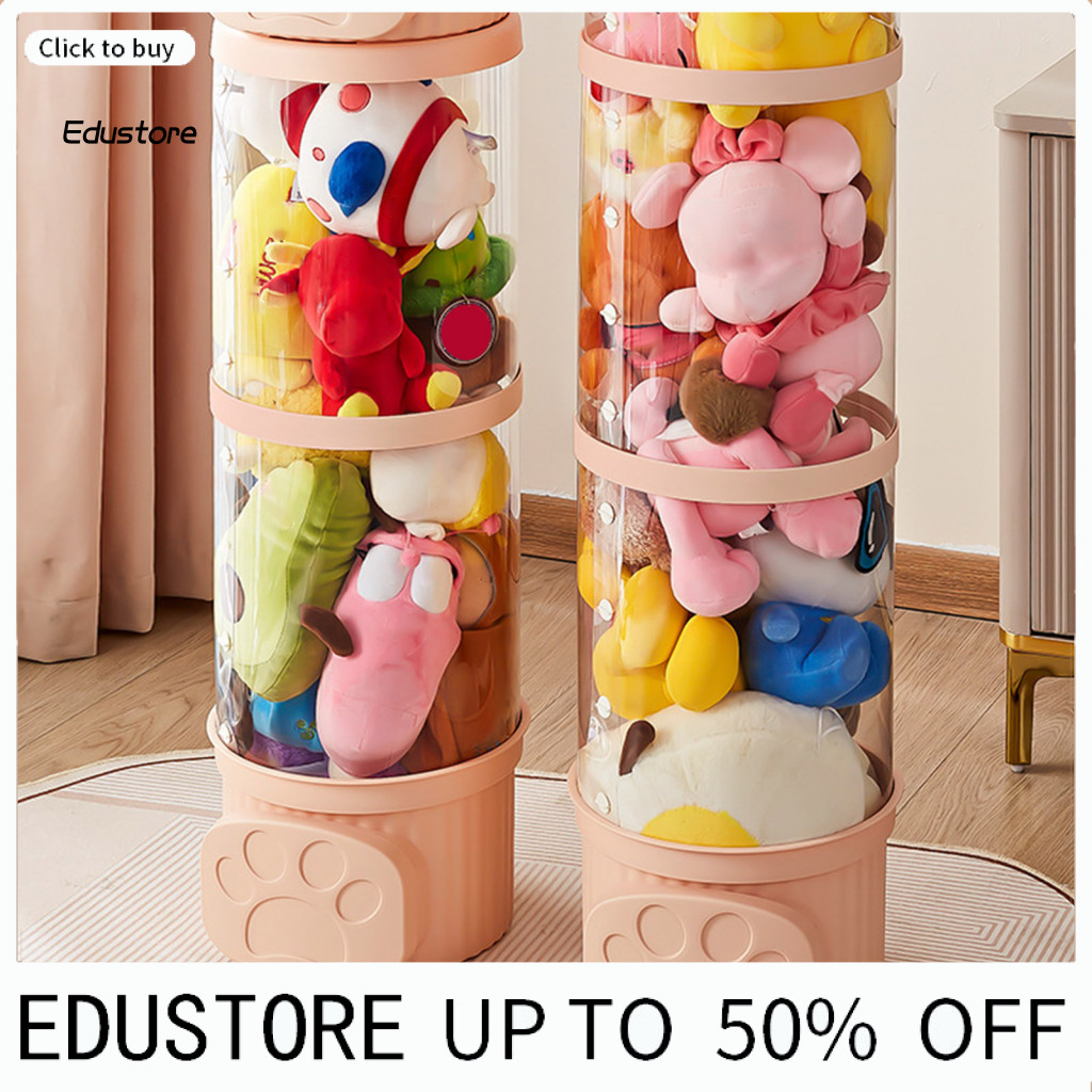 Clear Vertical Toy Organizer Toy Storage Tube Transparent Stuffed ...