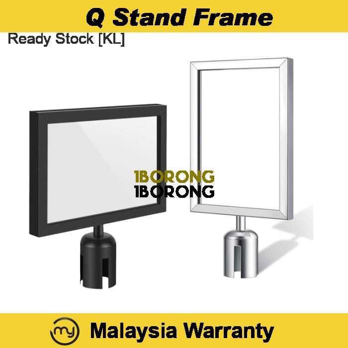 A4 Queue Pole Stand Display Board Signage Vertical Horizontal | Shopee ...