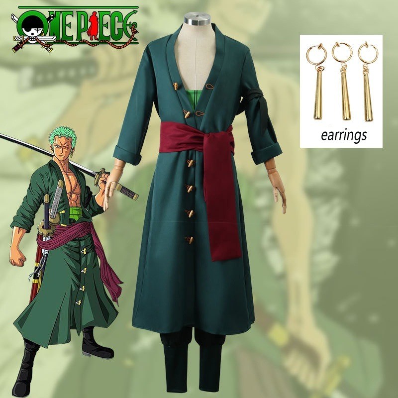ZST Roronoa Zoro 2nd Cosplay Costume Outfits Kimono Robe Cloak Cape ...