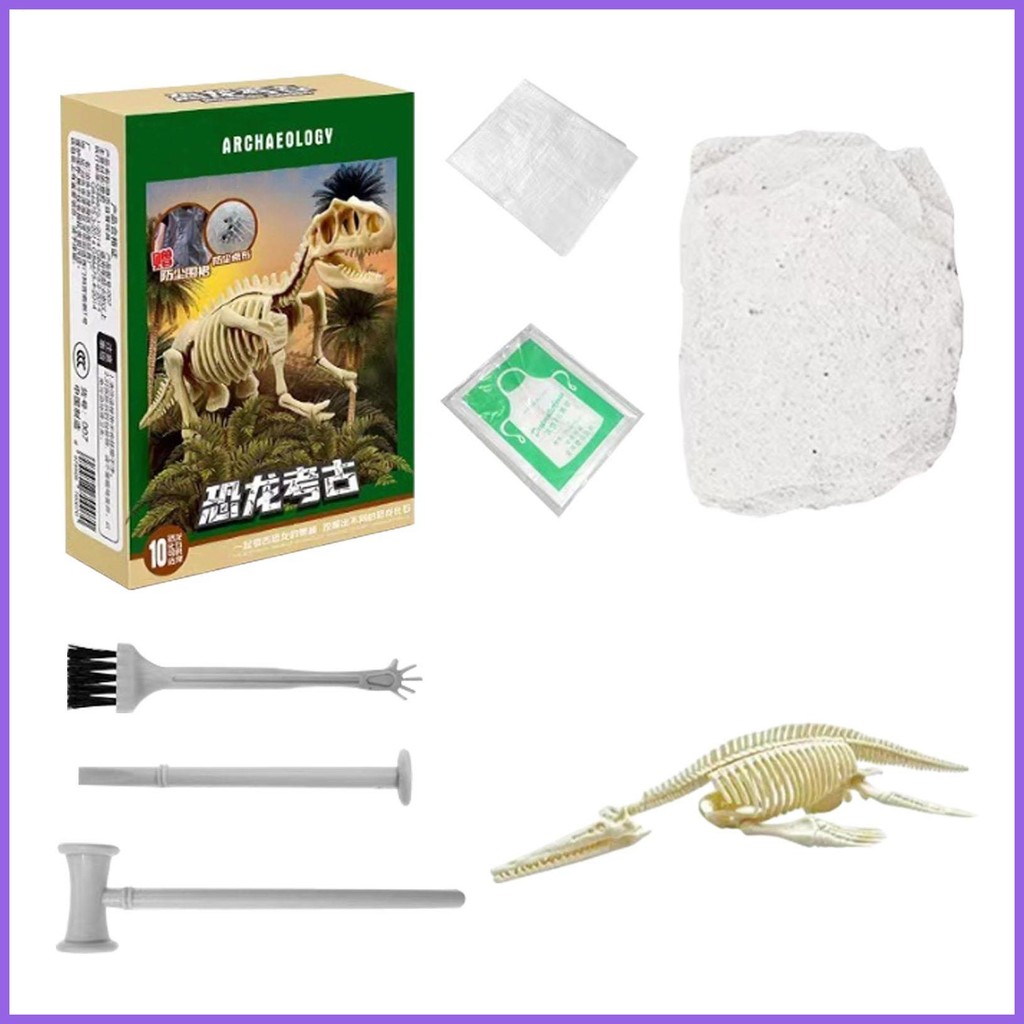 Dinosaur Fossil Digging Kit Skeleton Digging Dino Toys Dinosaur Fossil ...