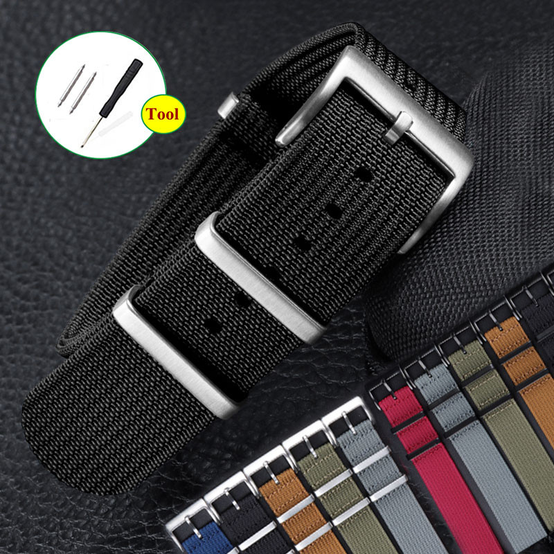 NATO Nylon Watch Strap ZULU Canvas Watch Band One Piece Loop Bracelet ...