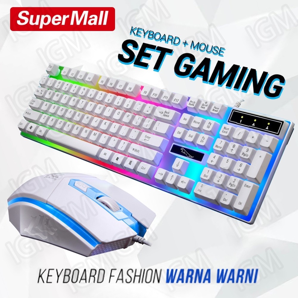 Usb Cable RGB Gaming mouse and keyboard Set Computer keyboard wired keyboard and mouse combo ...