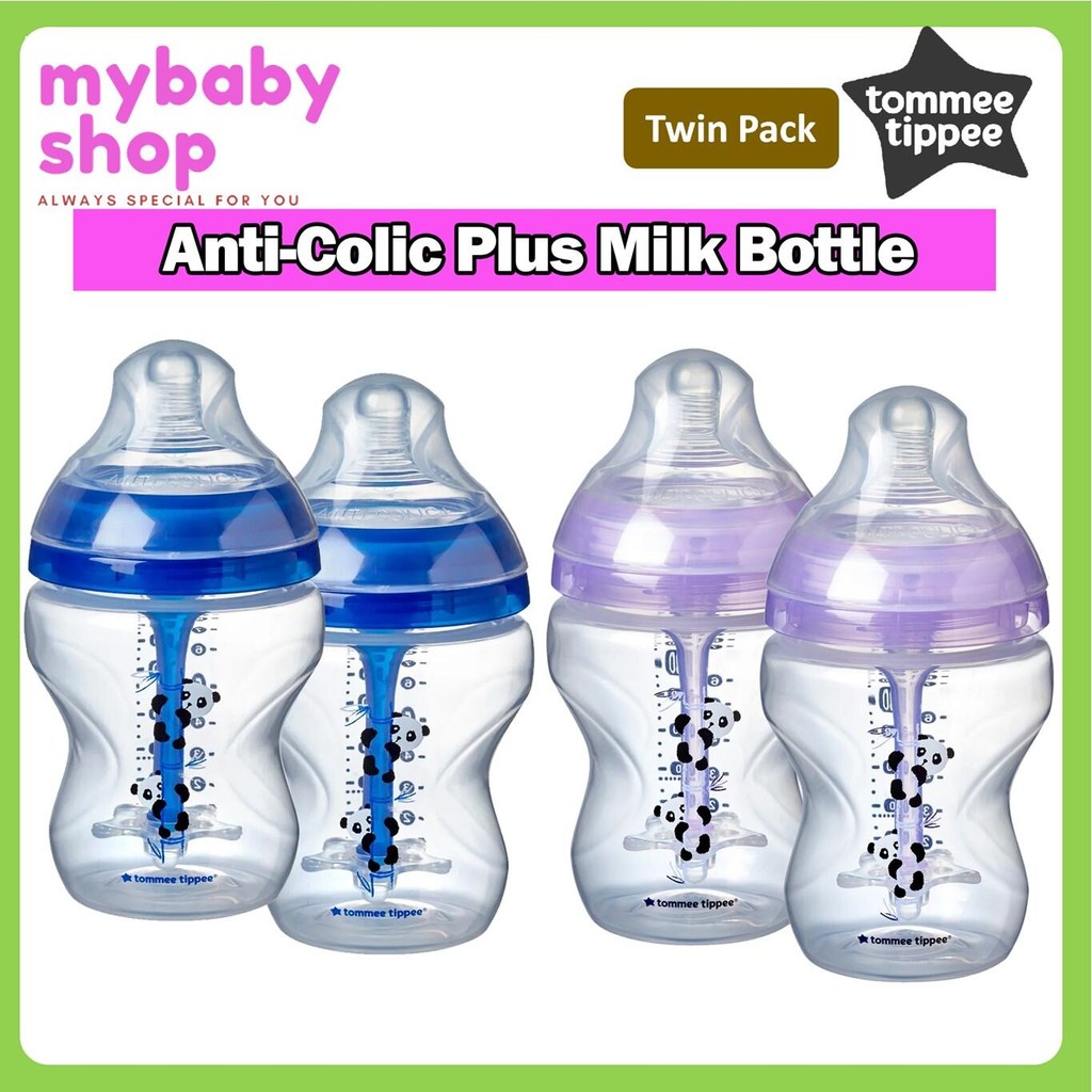 TOMMEE TIPPEE Anti Colic Plus 9oz / 260ml CLOSER TO NATURE Feeding Baby ...