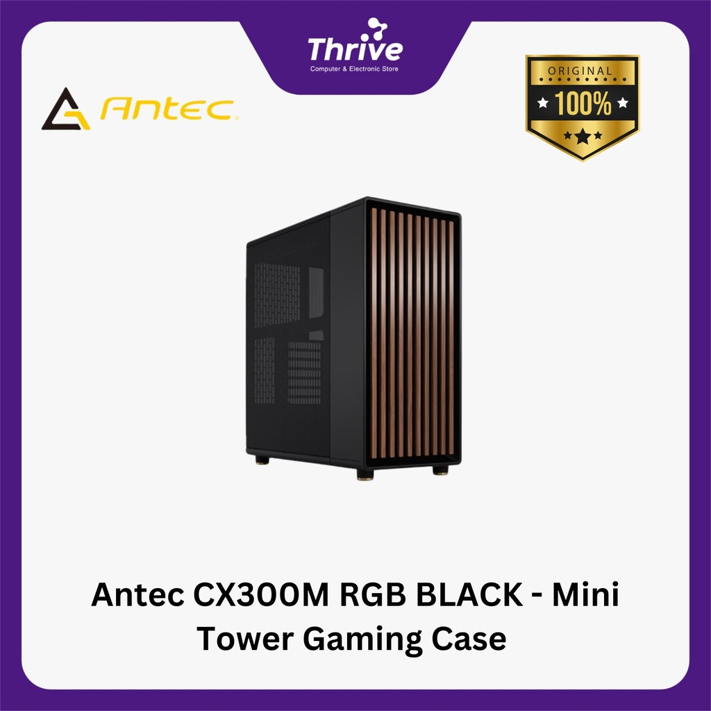Antec CX300M RGB BLACK - Mini Tower Gaming Case - 4mm Tempered Glass ...