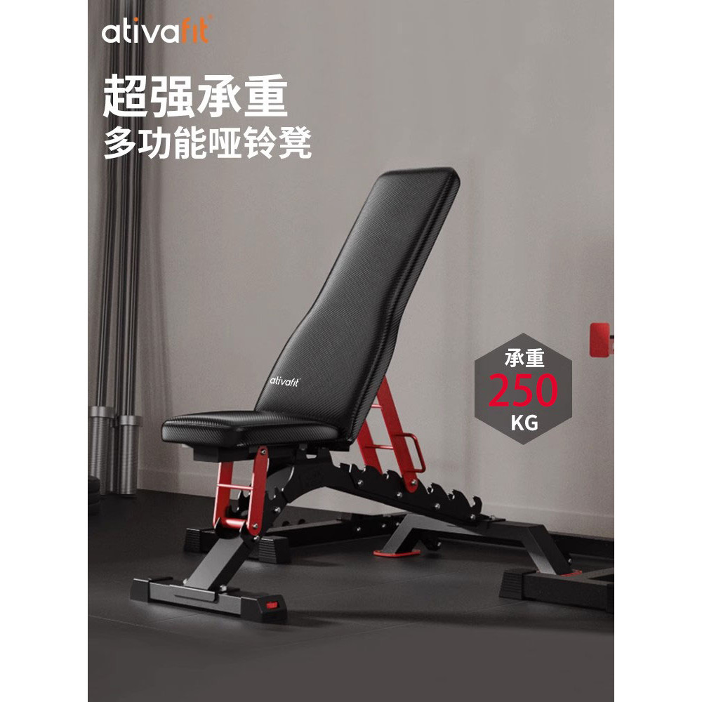 AtivaFit Dumbbell Bangku Komersial Gim Profesional Pelbagai Fungsi ...