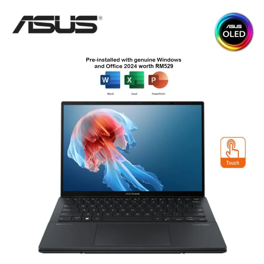 Asus Zenbook Duo 14 OLED UX8406C-APZ052WS 14" 3K Touch Laptop Gray ...
