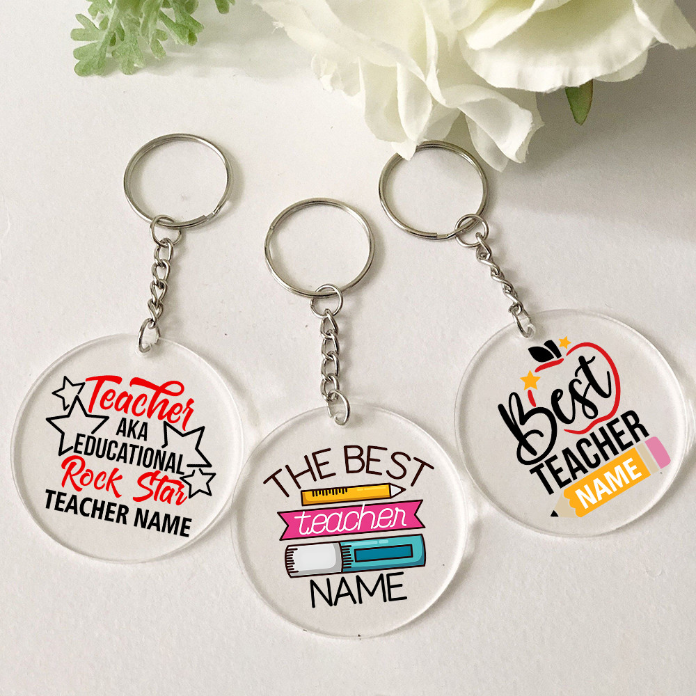 Personalized Custom Teacher's Day Gifts Custom Name Acrylic Keychains ...
