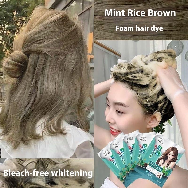 Bagged Milk Tea Gray Brown Plant Bubble Hair Dye 2025 Explosion ...