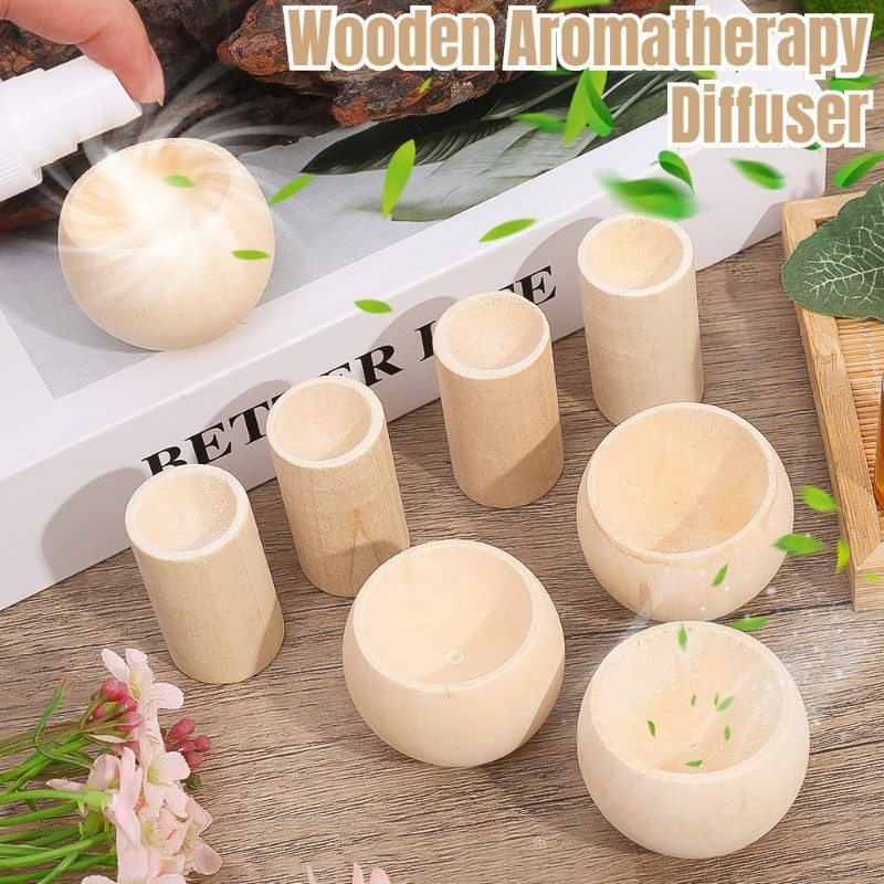 2Pcs Aroma Wood Diffuser Essential Oil Diffuser for Aromatherapy ...