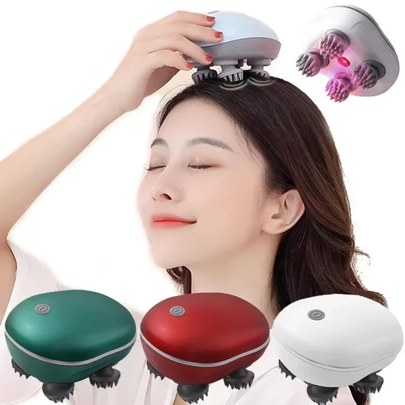 Infrared Scalp Massager with 4 Kneading Massage Heads Head Body ...