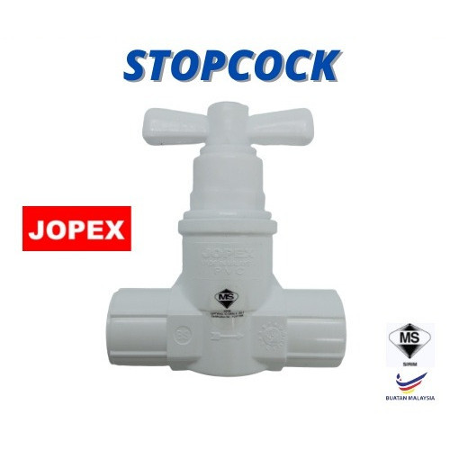 Jopex PVC Stopcock Socket End Non-Threaded with Tee Handle SC01W 2SC01W ...