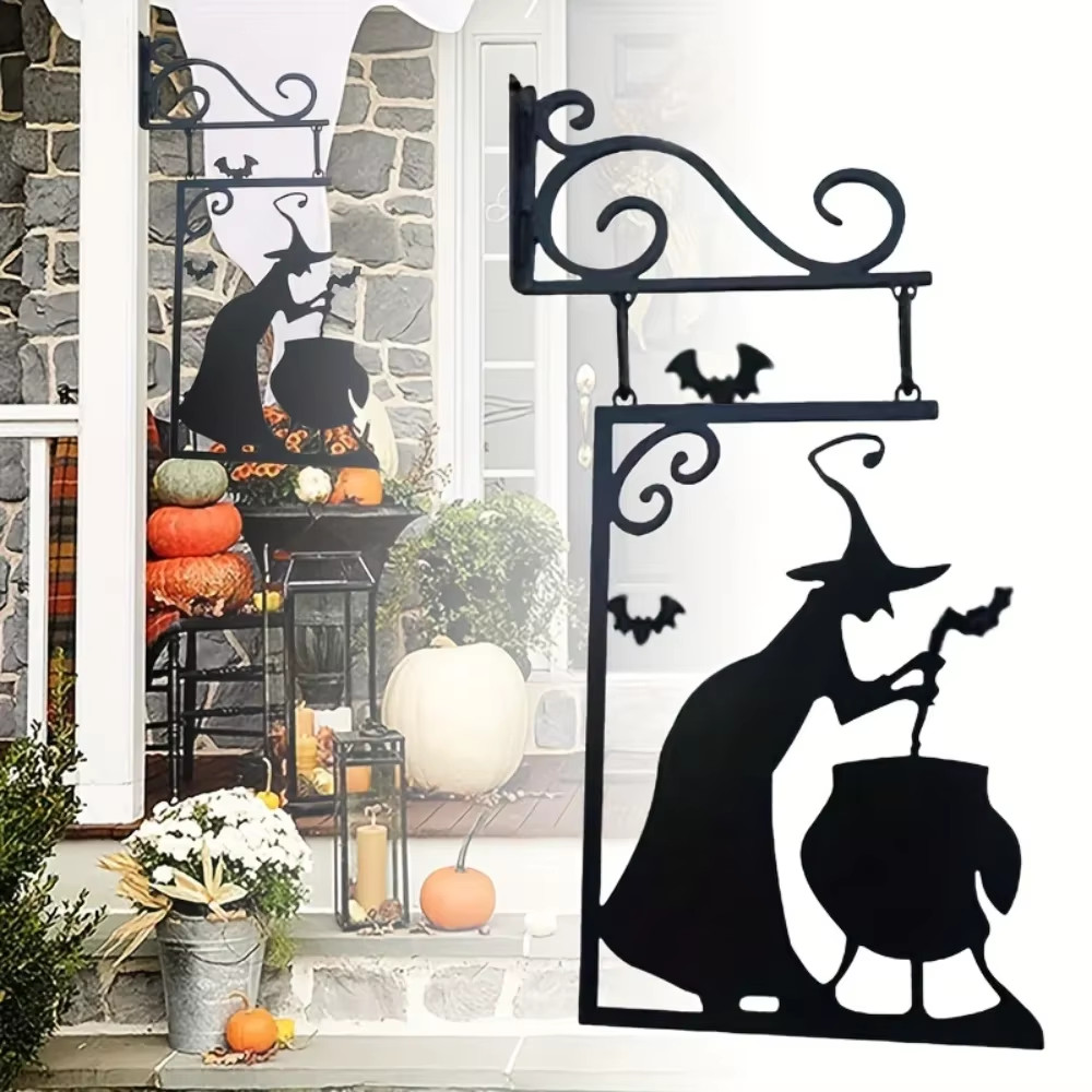 Spellbinding Witch Boiler Pendant & Funnel Metal Wall Art – Mystical ...