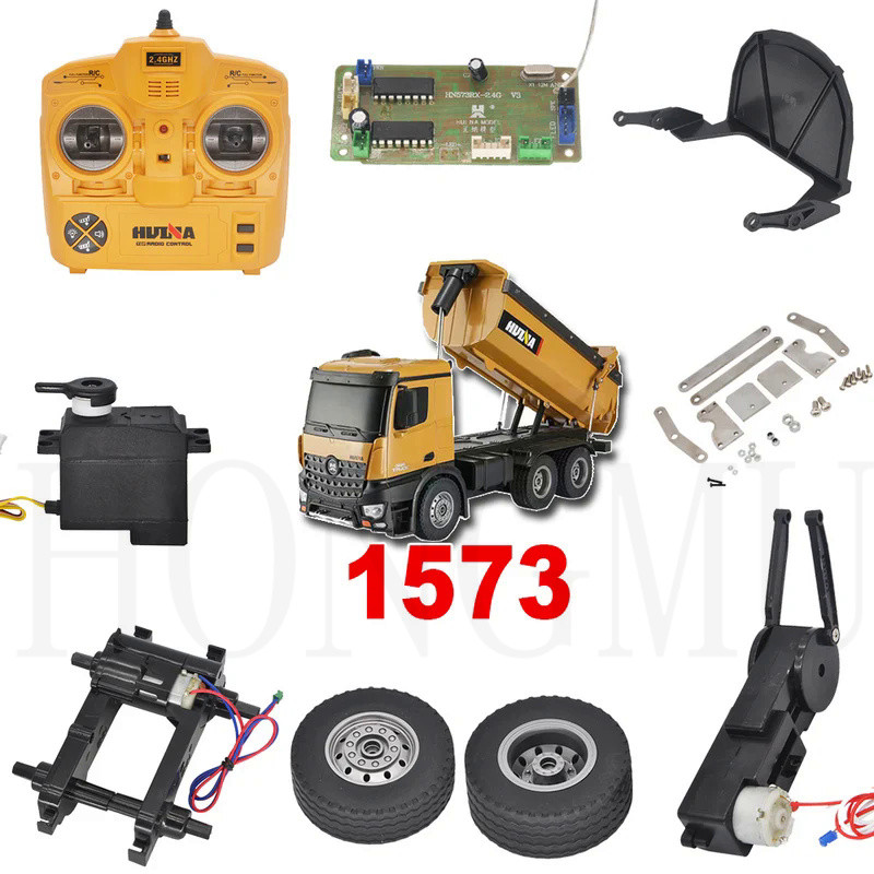 NEW Huina 573 Radio Receiver Push Bucket Gearbox Steering Servo Tire ...