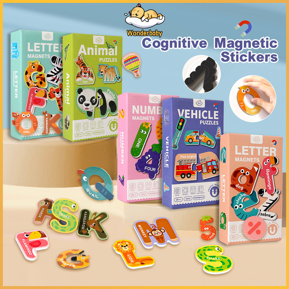 Wonderbaby ABC Magnetic Sticker Kids Early Learning Magnetic Alphabet ...