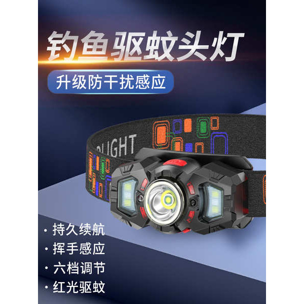 lampu suluh lampu kepala lampu suluh kepala Lampu depan, pengecasan cahaya yang kuat, memancing ...