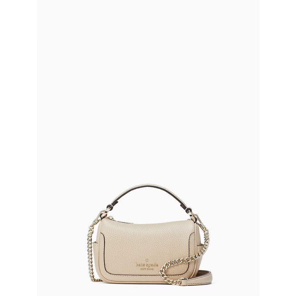 KS Smoosh Pebbled Leather Micro Crossbody in Light Sand (K7335 ...