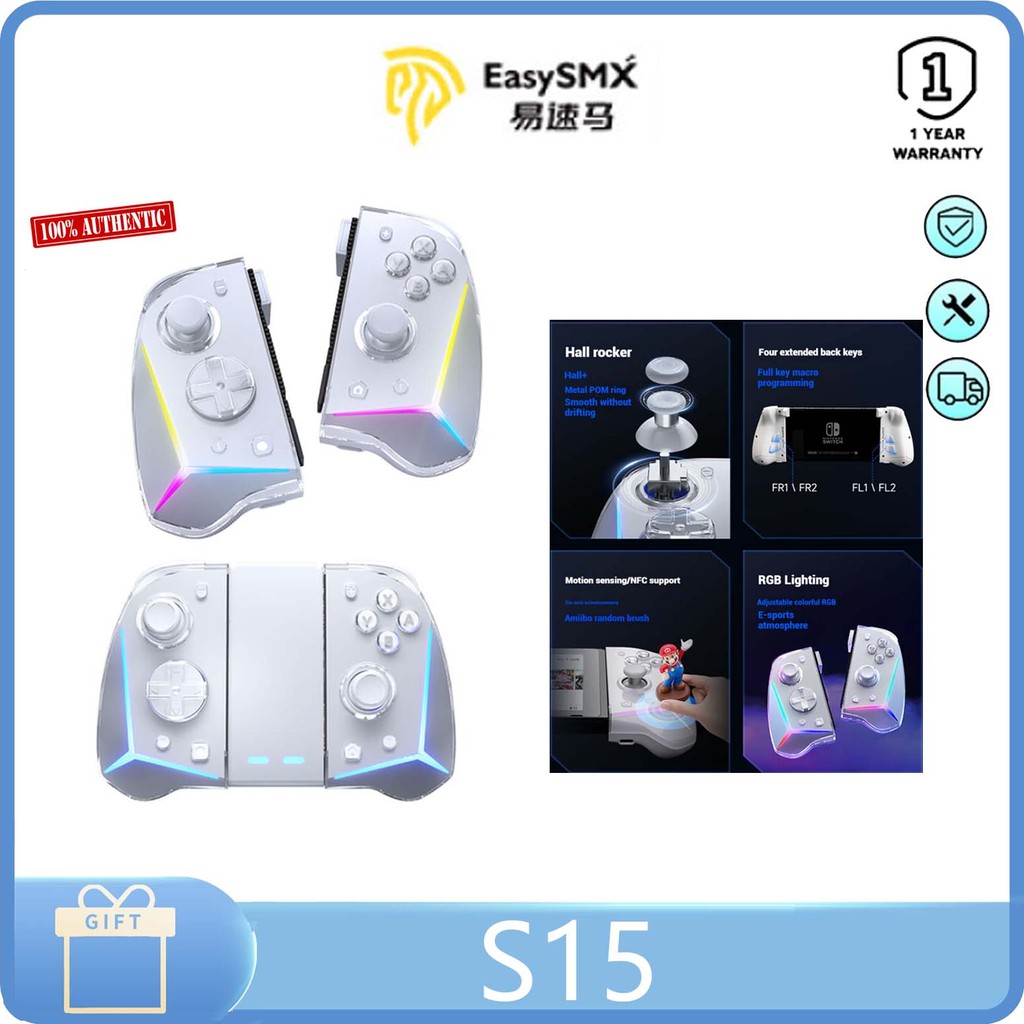 EasySMX S15 Switch gamepad joycon left and right split wireless Bluetooth gamepad NS Nintendo ...
