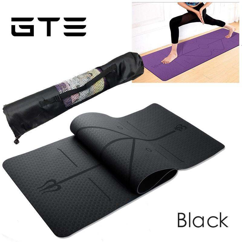 GTE 6mm TPE Yoga Mat with Position Line Non Slip Carpet Mat For ...
