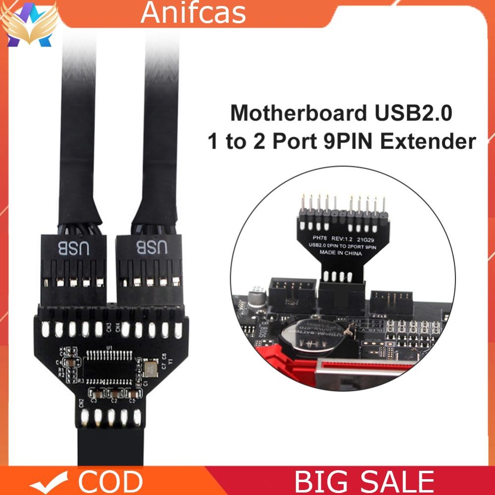 Motherboard USB2.0 9Pin Extension Cable Adapter 1 To 2 USB HUB USB 2.0 ...