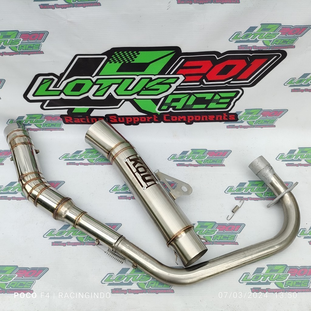 Kou mahachai open spec pipe 1set and big elbow for tmx 125 tmx 155 rusi ...