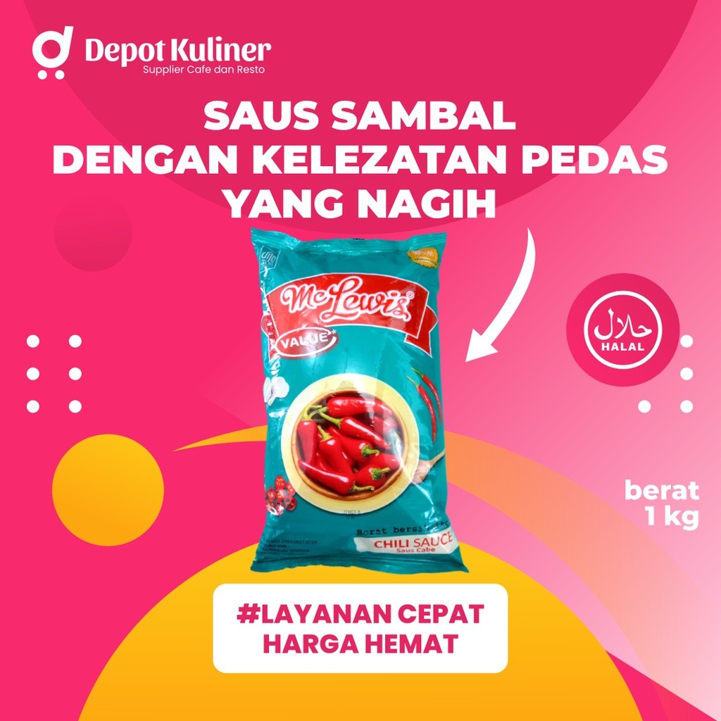 Depot Kulinet - Mc Lewis Spicy Chili Sauce Mclewis Sauce value pack 1kg ...