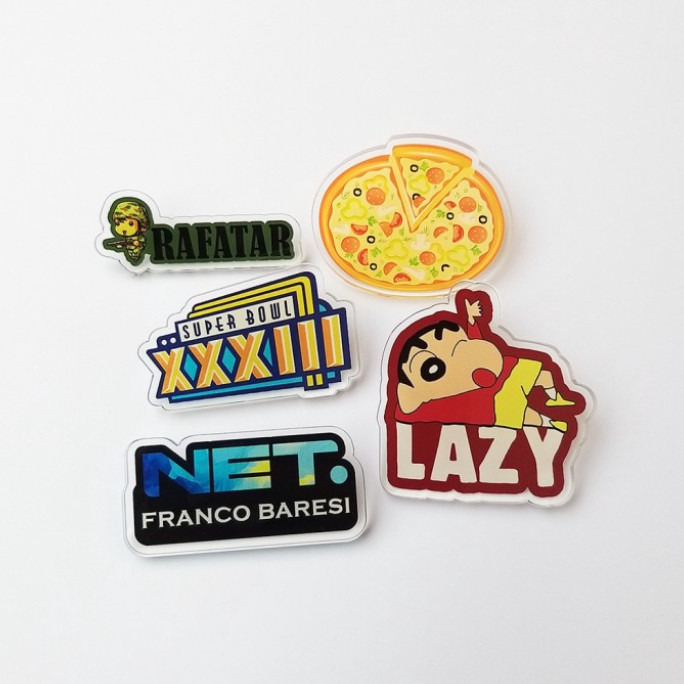 Custom Acrylic Pin Badge | Personalized Uv Printing | Any Design with ...
