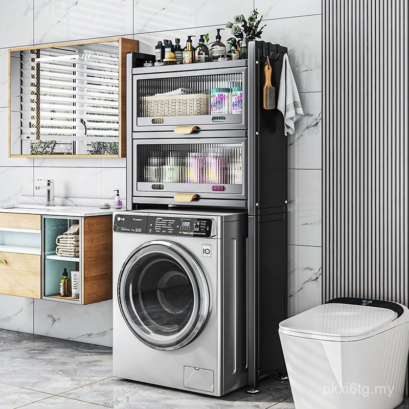 2tcu Toilet Washing Machine Top Storage Cabinet Floor-to-ceiling Multi ...