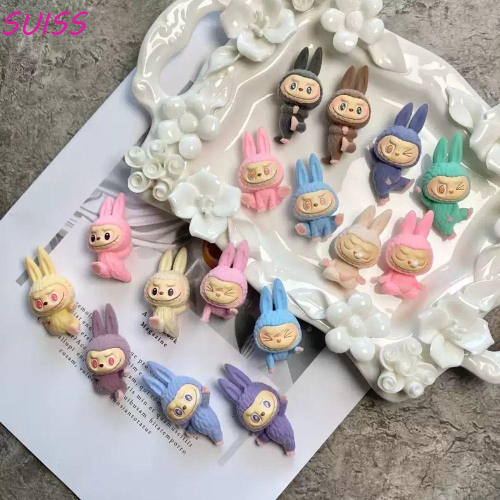SUISS Yoga Labubu, Cute Cartoon Flocking Labubu Charms, Creative ...