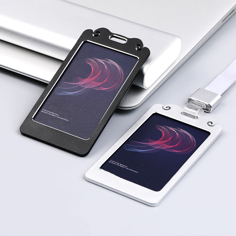 Metal Aluminum Alloy Work ID Card Holder Work ID Employee Chest Badge ...