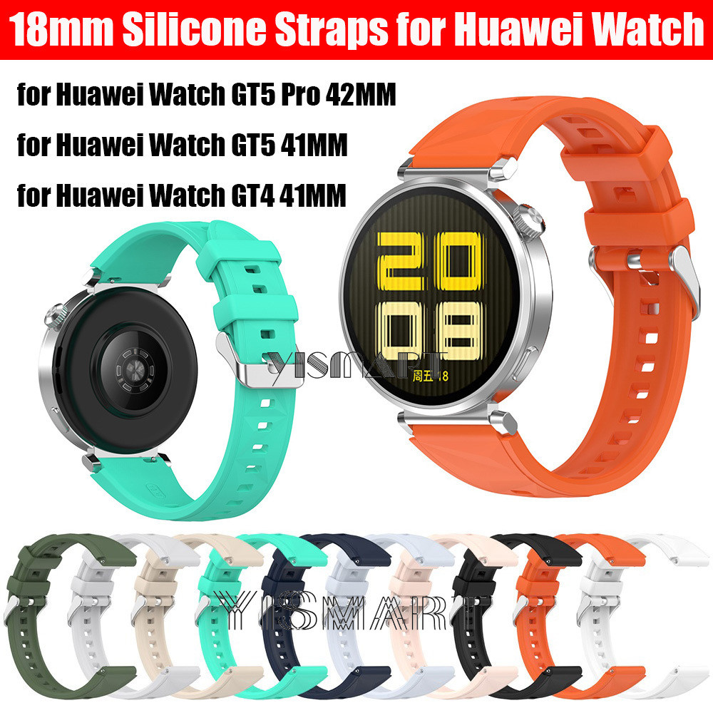 18mm Strap for Huawei Watch GT5 Pro 42MM GT 5 41mm GT4 41mm Silicone ...