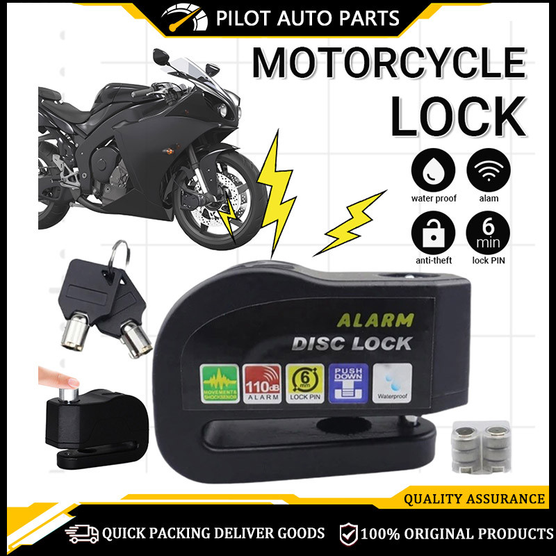【COD】DISC LOCK ALARM MOTOR SCOOTER SUPERBIKE SECURITY ANTI THEFT SAFETY ...