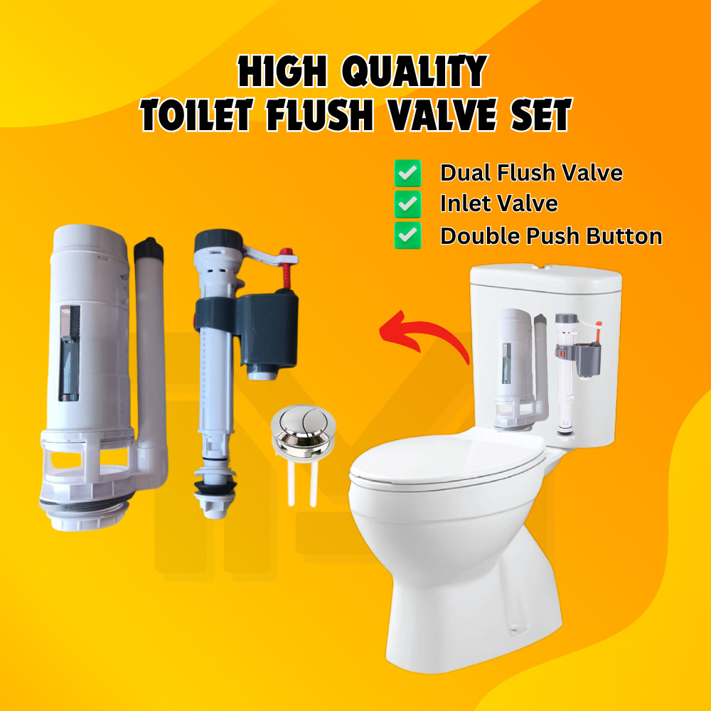 Two Piece | WC | 2 Piece Full Set Toilet Water Tank Valve Toilet Water ...