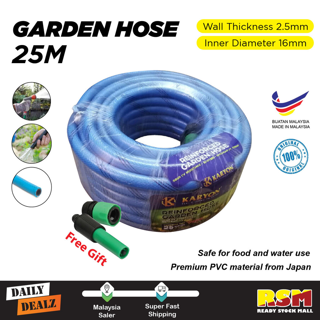 MYReinforced PVC Garden Net Hose Flexible Pipe Anti Twist / Getah Paip ...