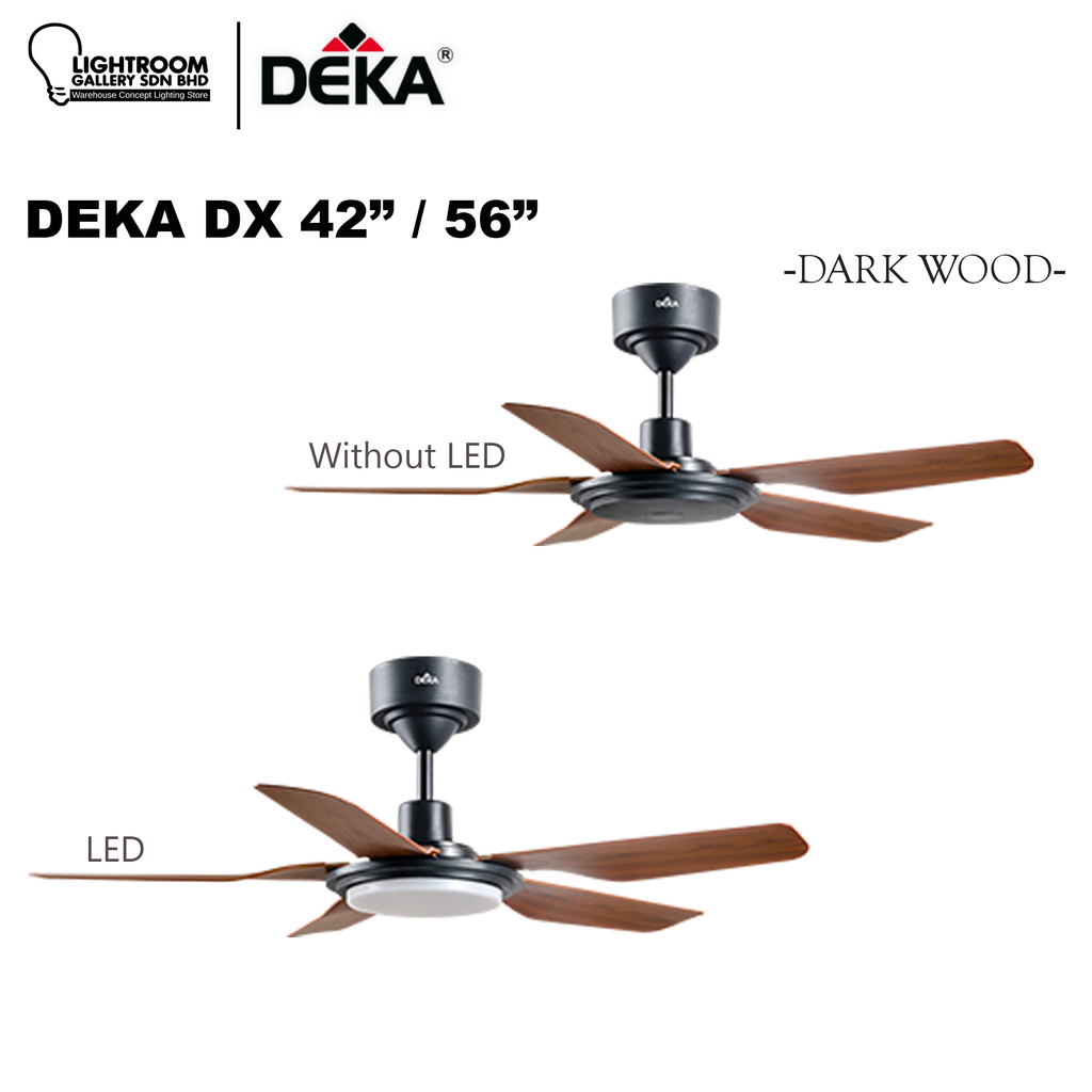 DEKA DX 42" / 56" 5BLADES ABS 7 SPEED 24W 3CLR LED DC CEILING FAN ...