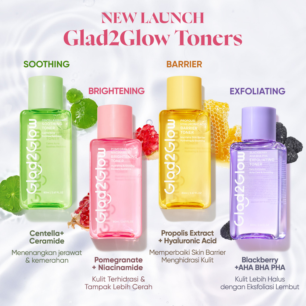 【Toner Collection】Glad2Glow Pomegranate Niacinamide Brightening ...