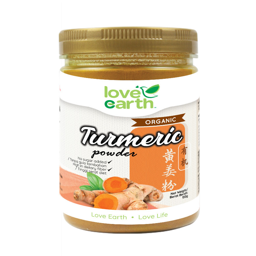 LOVE EARTH Organic Tumeric Powder 150G | Shopee Malaysia