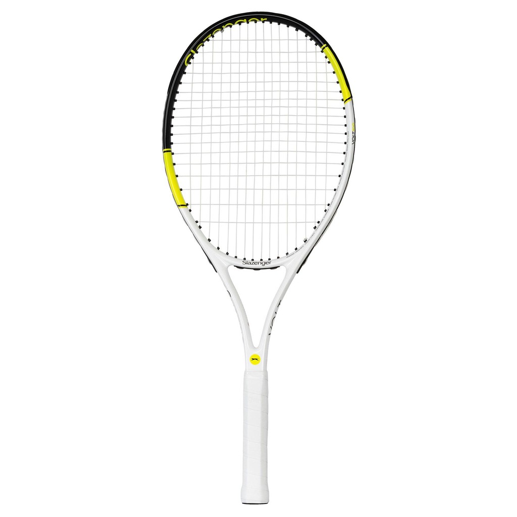 Slazenger Unisex Adults Volt Tennis Racket (White/Yellow) - Sports ...