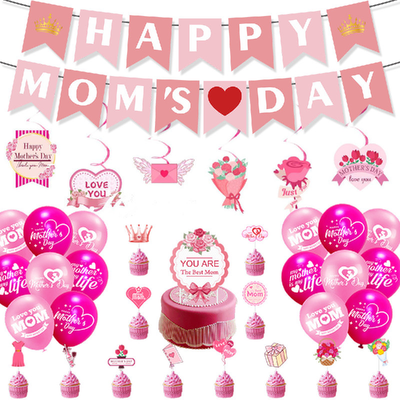 Happy Mother's Day Balloon Mother Day Party DIY Decorations Letter Flag ...