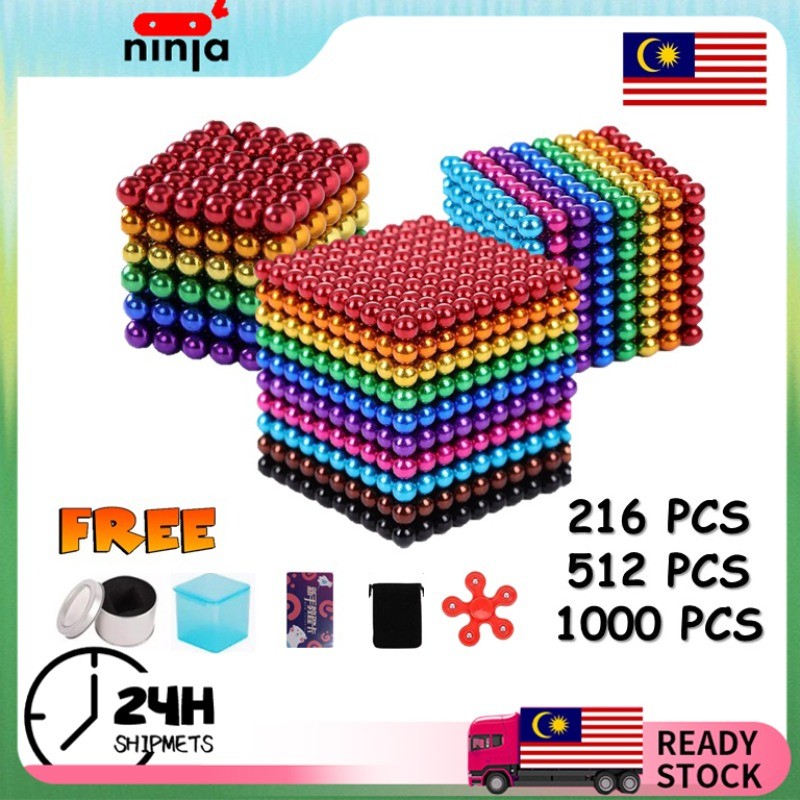 5MM 3D Magnetic Magnet Magic Balls Blocks Balls 216PCS 512PCS 1000PCS 磁力球 Puzzle Building Toys ...
